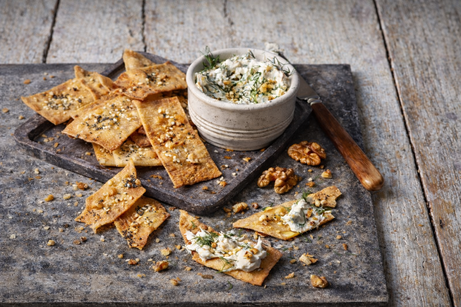 Seeded Crackers with Smoked Mackerel Dip & Walnuts – Sharpham Park ...
